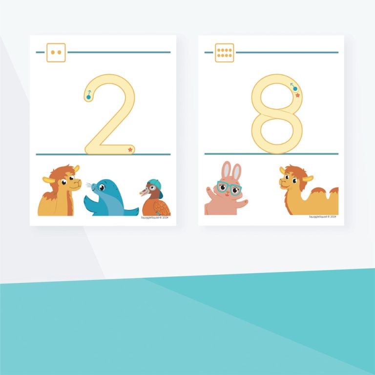 Numbers Display Cards (Download) – Squiggle Squad